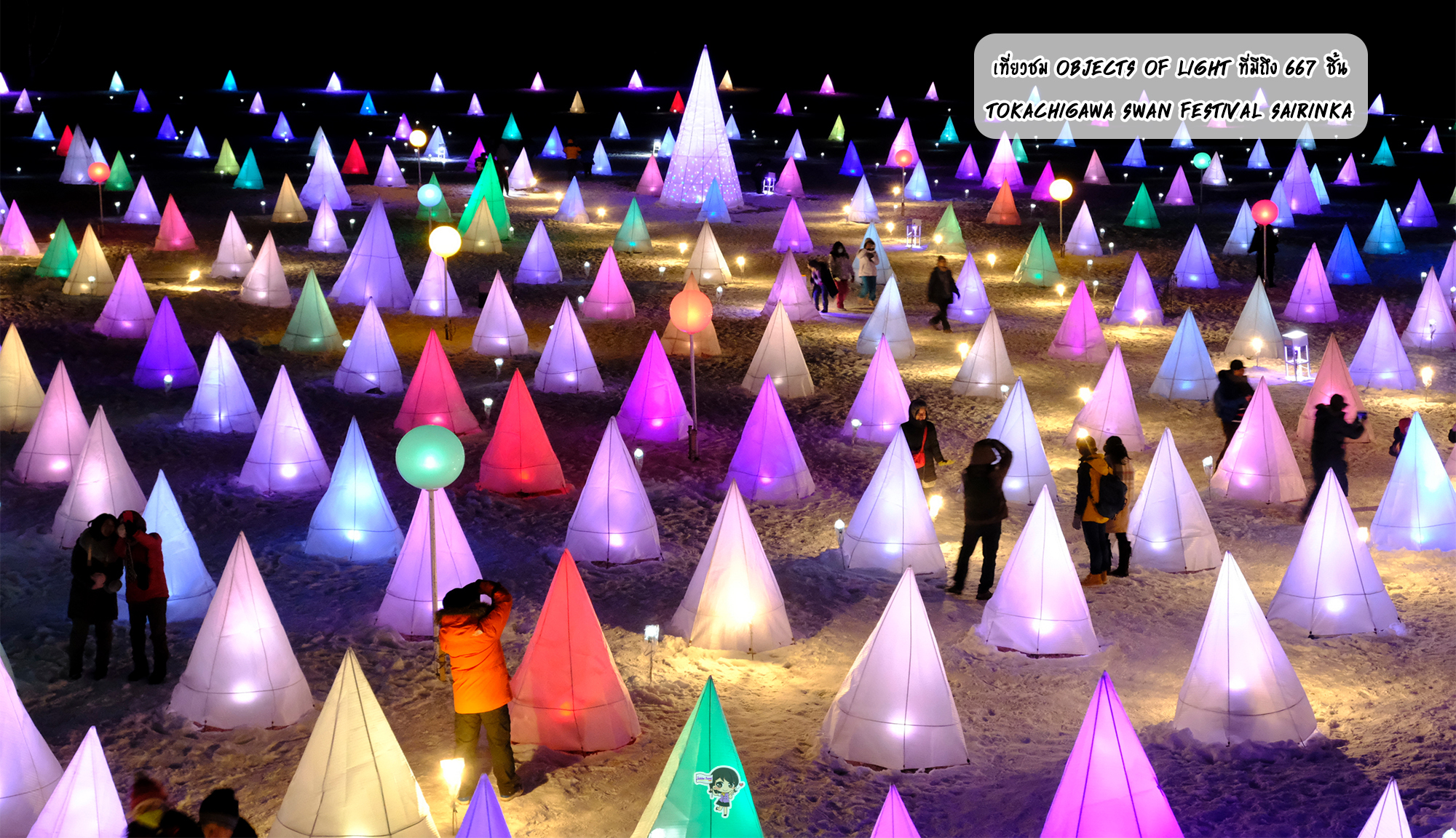 เที่ยวชมเทศกาลแสดงแสงสีท่ามกลางหิมะ ที่ Tokachigawa Swan Festival ...